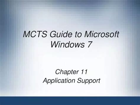 Ppt Mcts Guide To Microsoft Windows 7 Powerpoint Presentation Free