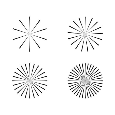 Premium Vector Icon With Circles Rays Icons Optical Pattern Round