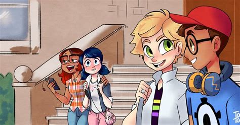 Alya Marinette Adrien And Nino Miraculous Ladybug Fan Art 39893357 Fanpop