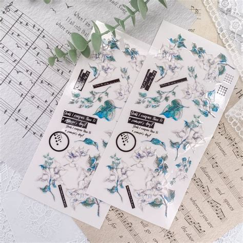 147 紙花2 Paper Flowers2 轉印貼紙transfer Stickers 設計館 品川日 G 貼紙