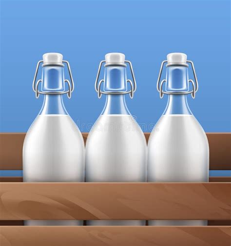 Vector Milk Splash Stream Flow From Glass Jug Background Stock Vector