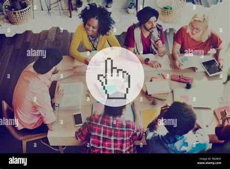 Pointer Selection Cursor Access Connection Networking Concept Stock
