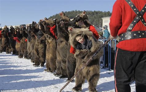 Romanian Gypsy Dancing Bears Take To The Streets At New Year To Ward