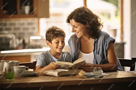 Premium Photo The Joyful Bond A Precious Moment Of Mother And Son