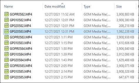 files getting out of order or bad names