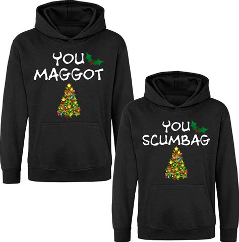 You Scumbag You Maggot Matching Couple Hoodie Set Funny Etsy