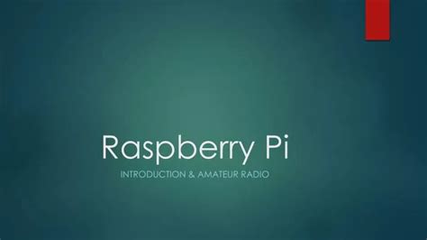 Ppt Raspberry Pi Powerpoint Presentation Free Download Id1577672