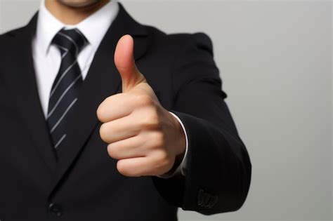 Premium Ai Image A Man In A Suit Giving A Thumbs Up Created With