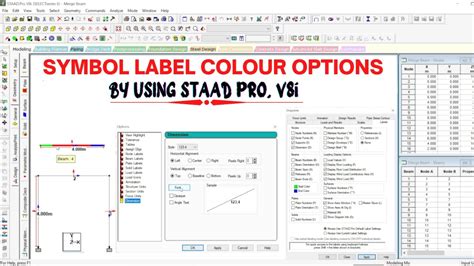 SYMBOL LABELS COLOUR Option In STAAD Pro INFRA SKILL HUB YouTube