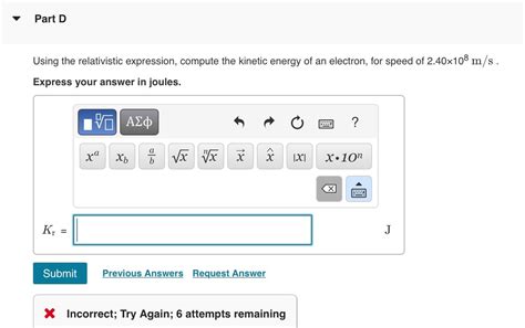 Solved Using The Relativistic Expression Compute The