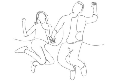 Continuous Line Drawing Happy Vector Art Icons And Graphics For Free