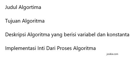 Apa Itu Algoritma Algoritma Dan Contohnya Josi Kie