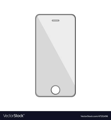 Mobile Phone Glass Screen Cartoon Royalty Free Vector Image