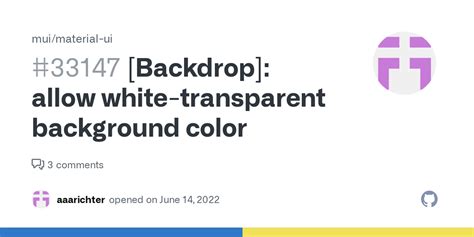 Backdrop Allow White Transparent Background Color Issue