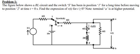 Solved Problem 1 The Figure Below Shows A RL Circuit And Chegg