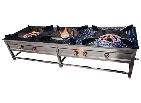 Stainless Steel Three Burner Gas Stove At ₹ 65000piece Eveready Gas