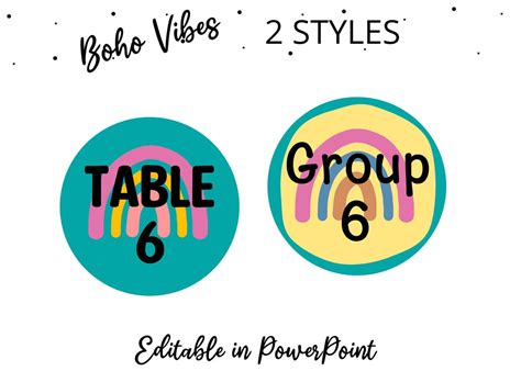 Classroom Table Numbers Babe Group Numbers Class Team Etsy Canada
