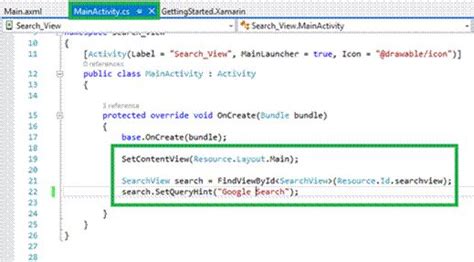 Create A Searchview In Xamarin Android App Using Visual Studio 2015