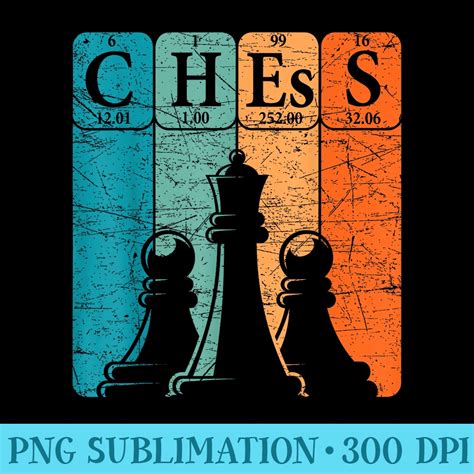 Chess Periodic Table Elements Nerd Chess Player Vintage Su Inspire Uplift