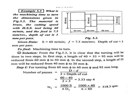 MACHINING TIME CALCULATION PPTX