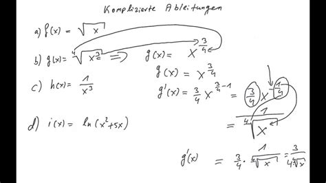 Ableitungen Das Ableiten Von Schwierigen Funktionen Youtube