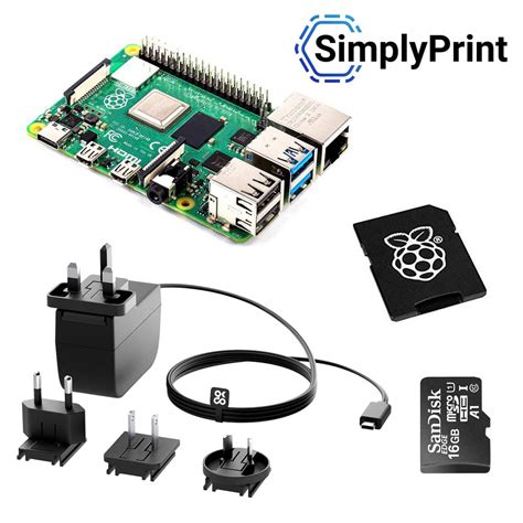 Simplyprint Raspberry Pi 4 Starter Kit The Pi Hut