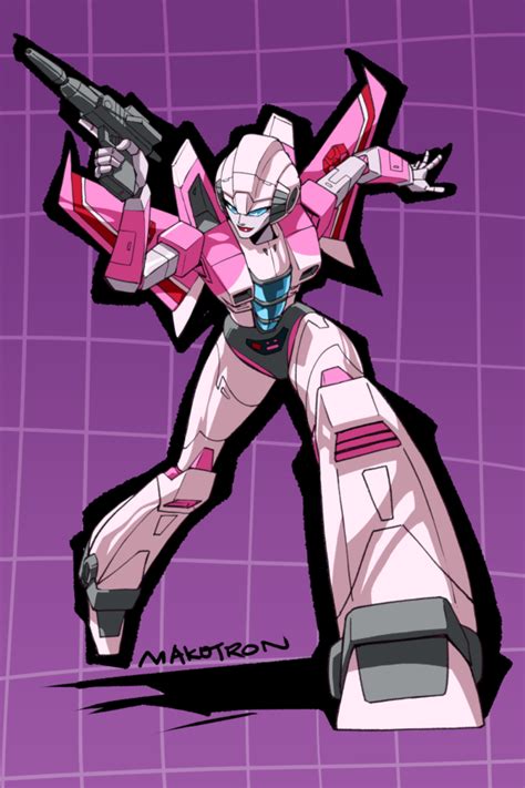 Safebooru 1girl Arcee Artist Name Autobot Blue Eyes Fusion Gun