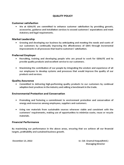 Quality Policy Pdf Quality Policy Pdf