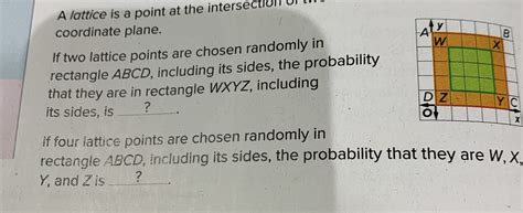 Solved A Lattice Is A Point At The Intersection Coordinate