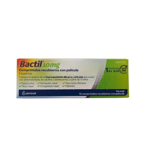 Bactil Ebastina 10 Mg 10 Comprimidos