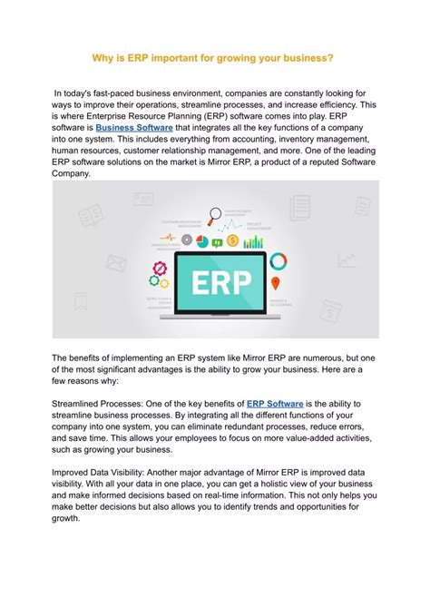 Ppt Why Is Erp Important For Growing Your Business Powerpoint Presentation Id 12056292