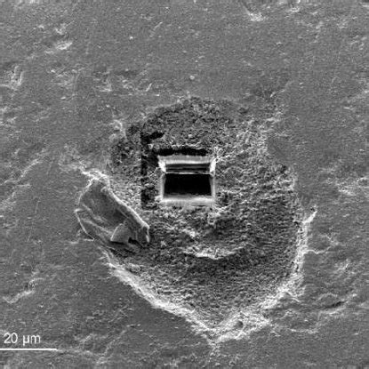 Image Provided During FIB Milling Process From Trace Leaved By FIB Cut Download Scientific