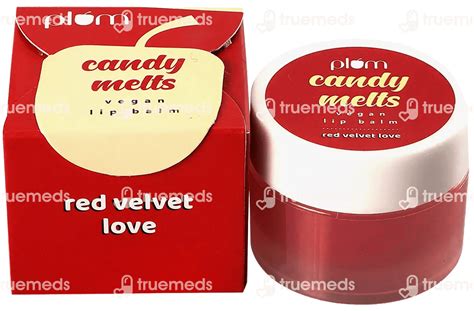 Plum Candy Melts Vegan Red Velvet Love Lip Balm 12 Gm Uses Side