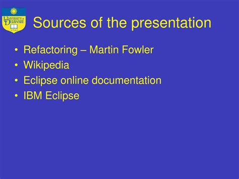ppt demo of software refactoring with eclipse powerpoint presentation