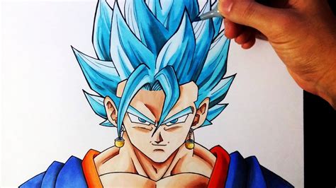 Cómo Dibujar a Vegetto SSJ Dios Azul How to draw Vegetto Super Saiyan