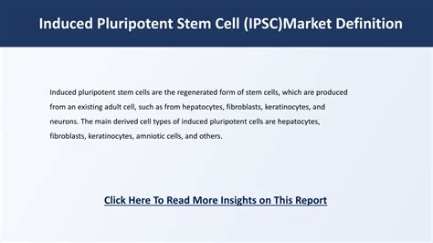 Ppt Induced Pluripotent Stem Cell Ipsc Market Powerpoint