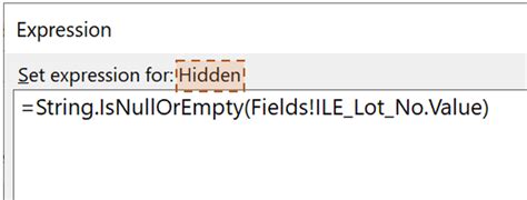 Reporting Services How To Check If Ssrs Textbox Is Empty Stack Overflow