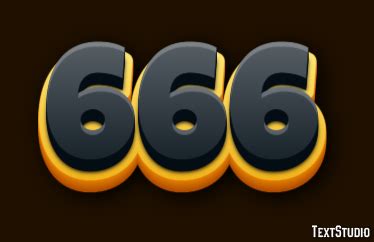 666 Text Effect and Logo Design Number