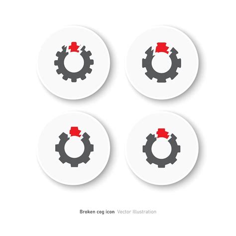 Premium Vector Broken Cog Icon Design Vector Illustration