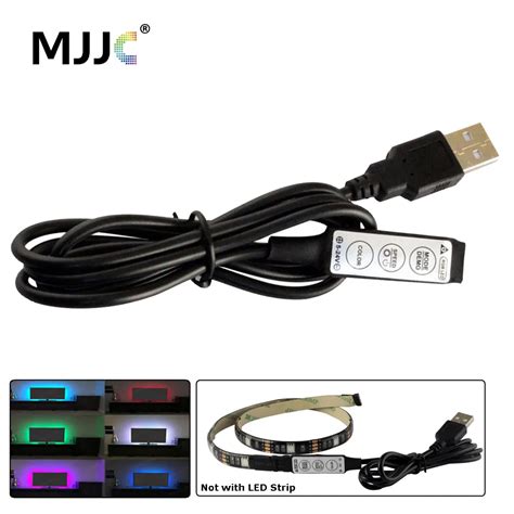 Usb Rgb Led Controller 5v Dc Mini 3 Keys With 1m Usb Cable For 5v Rgb