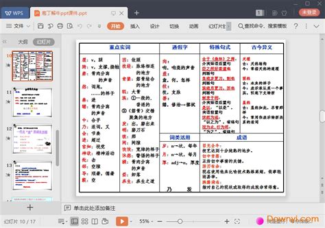 庖丁解牛ppt课件下载 庖丁解牛优秀课件下载绿色版 当易网