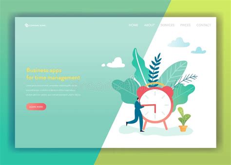 Business Project Time Management And Process Optimization Landing Page
