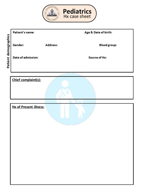 Pediatric Hx Case Sheet Pdf Pdf