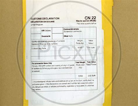 Image Of Cn Customs Declaration For International Shipping MQ Picxy