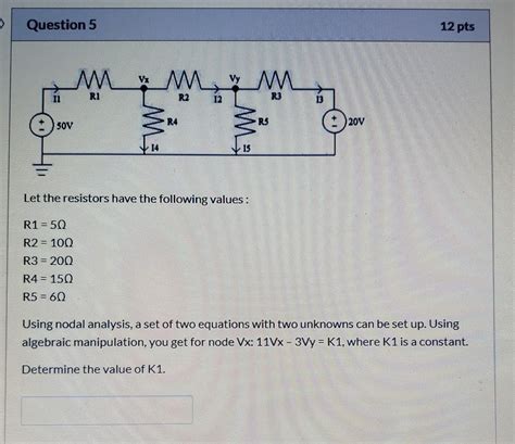 Solved Question V V V In The Above Circuit V Chegg Com