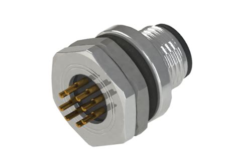 방수 Ip66 ~ 68 M12 X 코드 8핀 수형 패널 실장 커넥터 X12i M108csf Holin