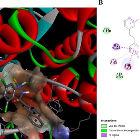 A 3d Conformation Of Docked Inha Compound 2 Complex B 2d Diagram Download Scientific