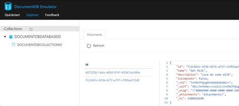 Nosql Net Core Development Using An Local Azure Documentdb Emulator