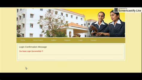 Html Css And Javascript Project On College System Youtube