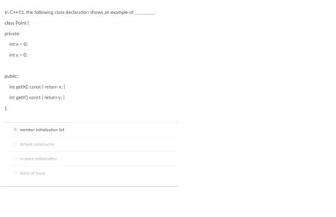 Solved In C The Following Class Declaration Shows An Chegg